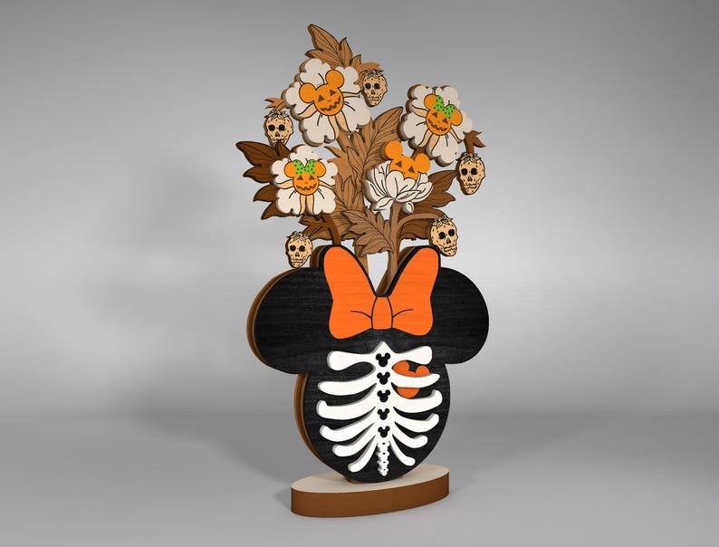 Halloween Mouse Head Standing Decor Svg ,halloween Multilayer Mouse Svg ...