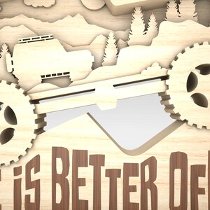 3D Multilayer off Road Laser Cut SVG , 8 Layer Art Piece for Glowforge ...