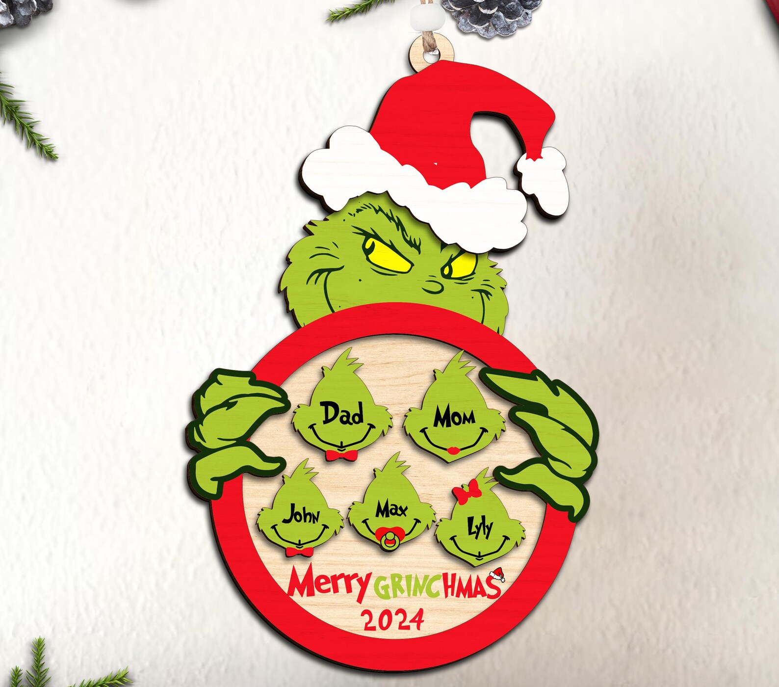 Personalized Family Christmas Ornament 2024 - 2025 Digital Files ...