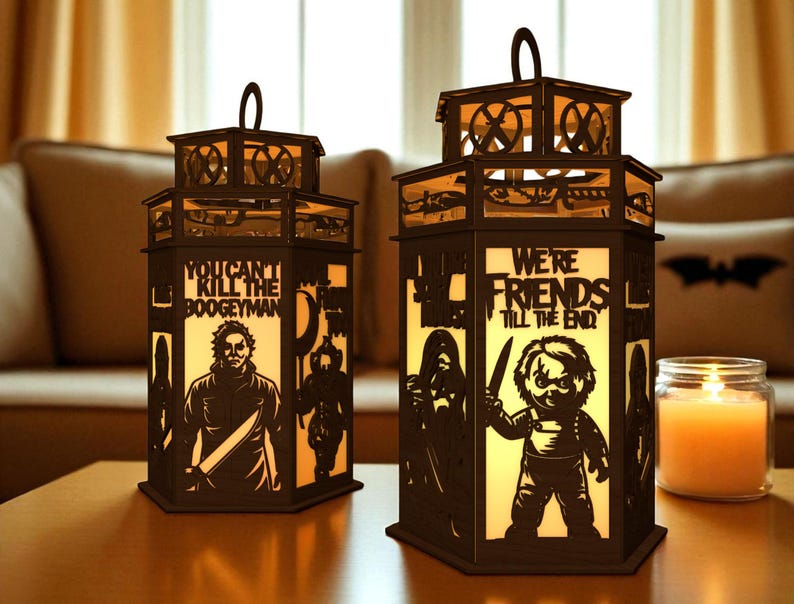 DIY Halloween Horror Lantern | Creepy Doll & Slasher Quote Candle Box ...