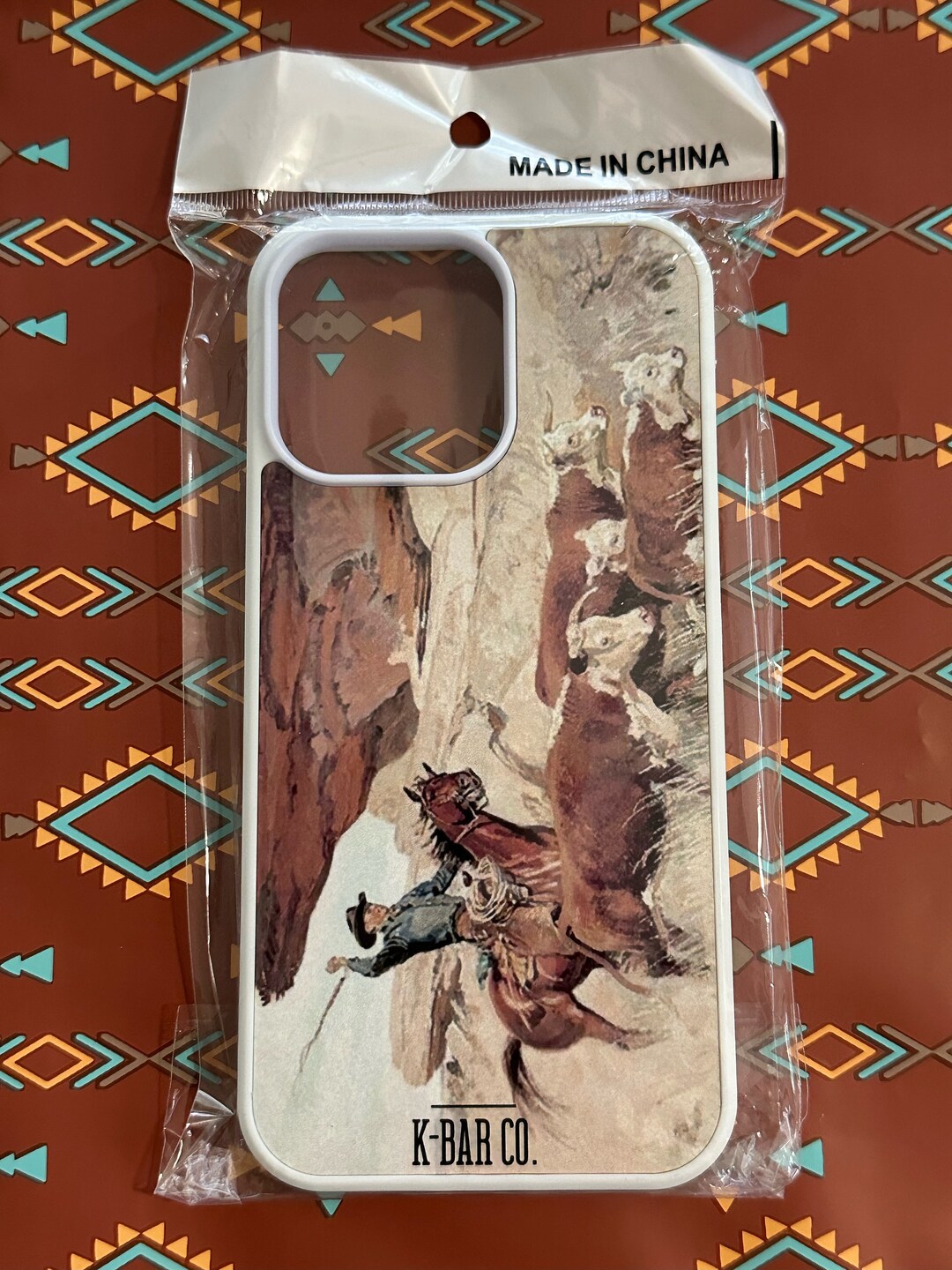 White Cowboy Cattle Western Scene iPhone Case - Etsy