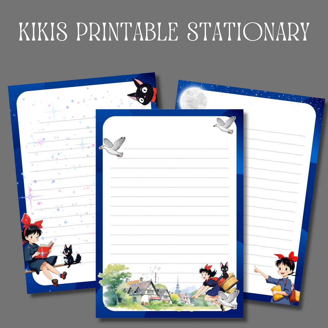 Kikis Delivery Service Stationary Paper, Jiji Kiki Write Pater, Studio ...