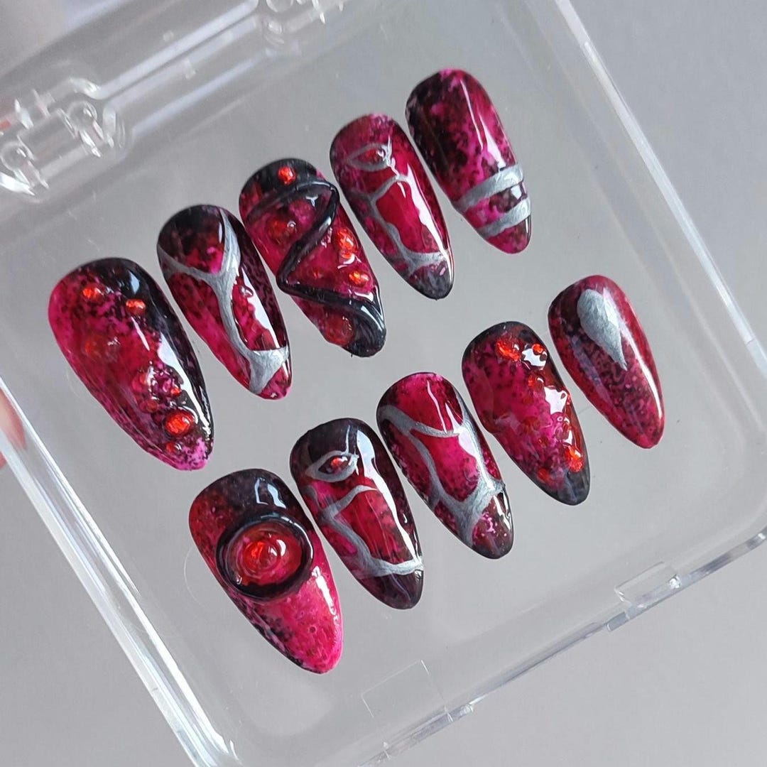 Jujutsu Kaisen Nail, Anime Press on Nails, Halloween Nail, Holiday Nail ...