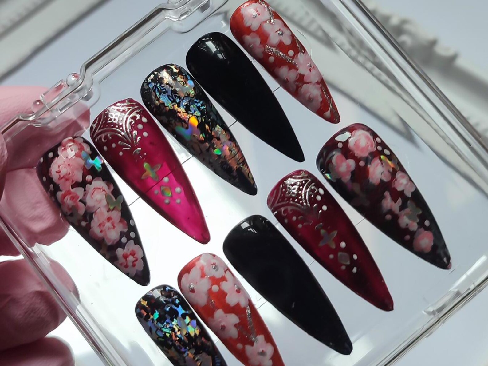 TGCF Xie Lian Dianxia Inspired Cute Fake Nails, MXTX, Japanese Nail Art ...