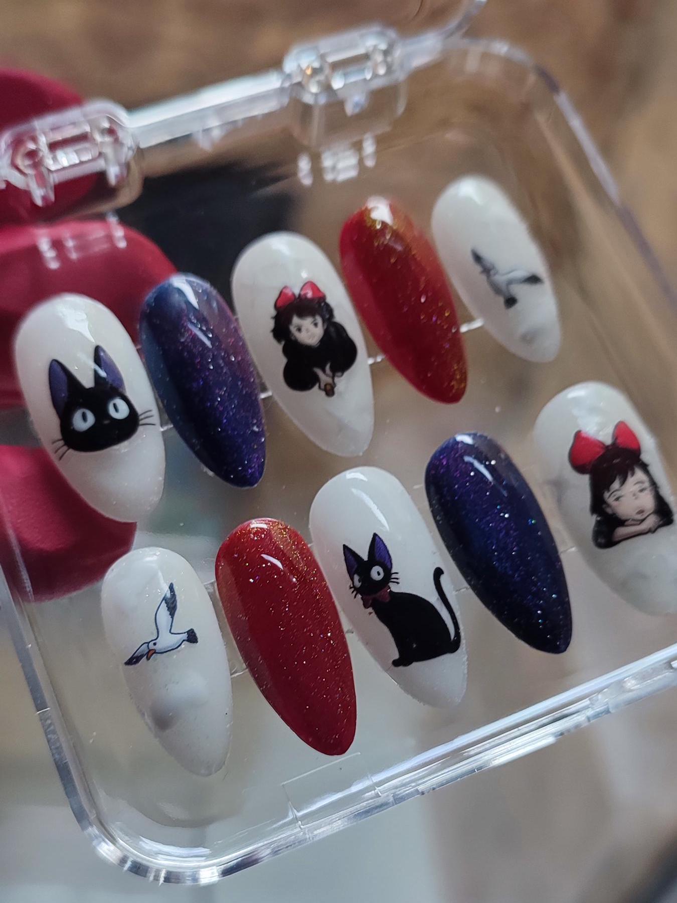Kikis Delivery Service, Cartoon Nails, Kiki and Jiji Nails, Studio ...