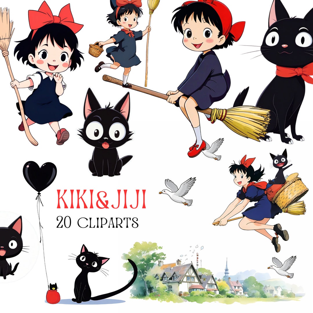 Kikis Delivery Service Clipart, Jiji Clipart, Studio Ghibli Png, Japan ...