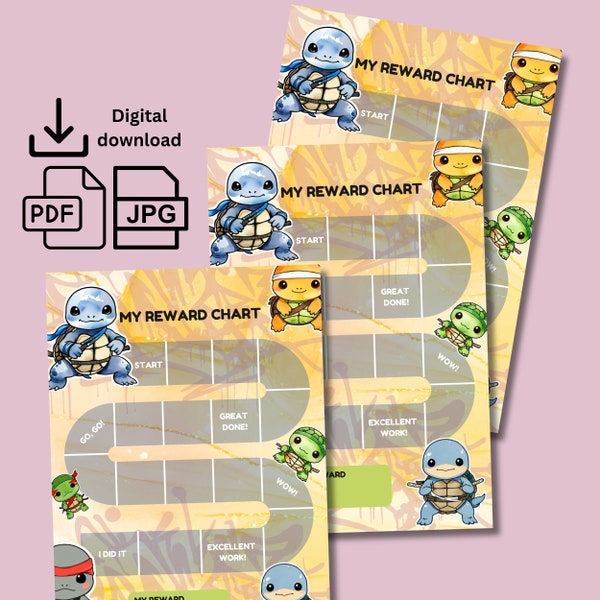 Ninja Turtle Potty Chart - Etsy