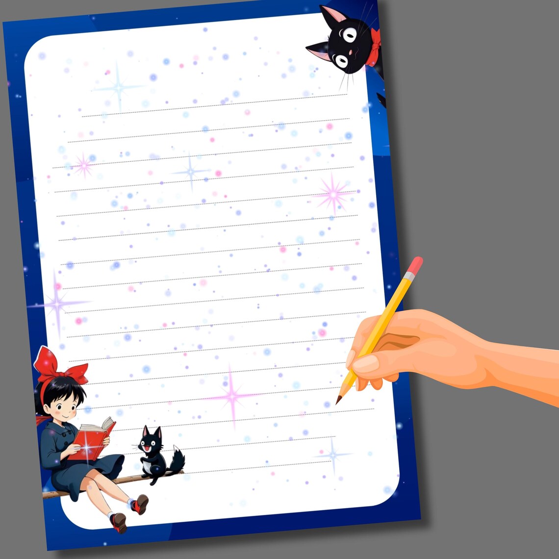 Kikis Delivery Service Stationary Paper, Jiji Kiki Write Pater, Studio ...
