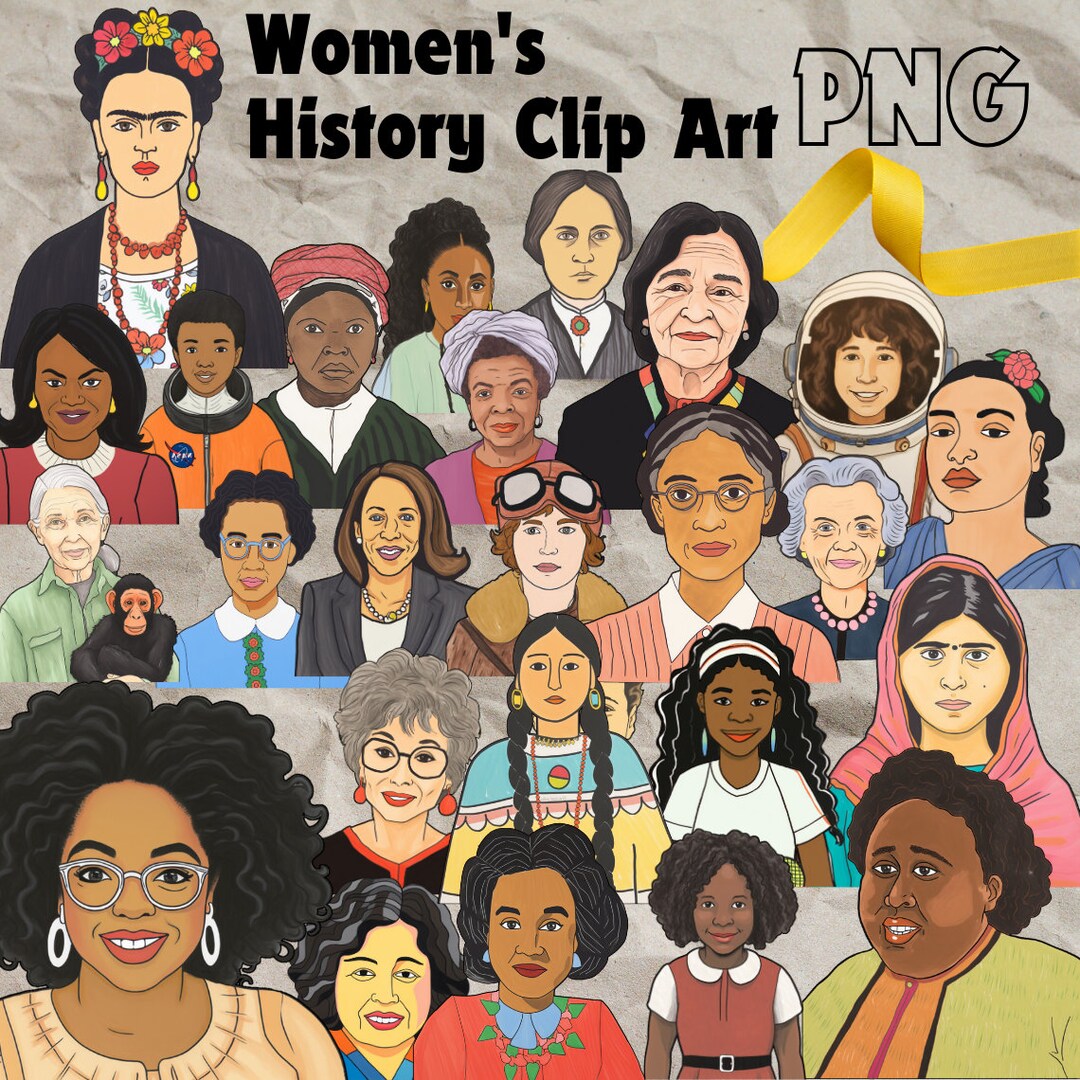 Celebrate Women's History Month Clip Art PNG for Commercial Use - Etsy