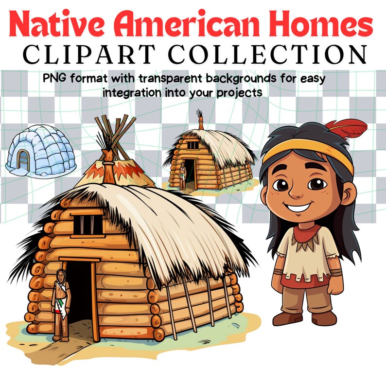 Native American Homes Clipart Collection the Inuit Native Tribes PNG - Etsy