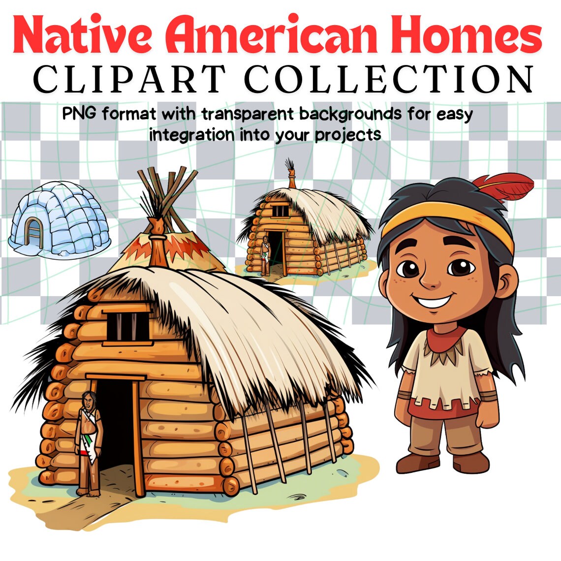 Native American Homes Clipart Collection the Inuit Native Tribes PNG - Etsy