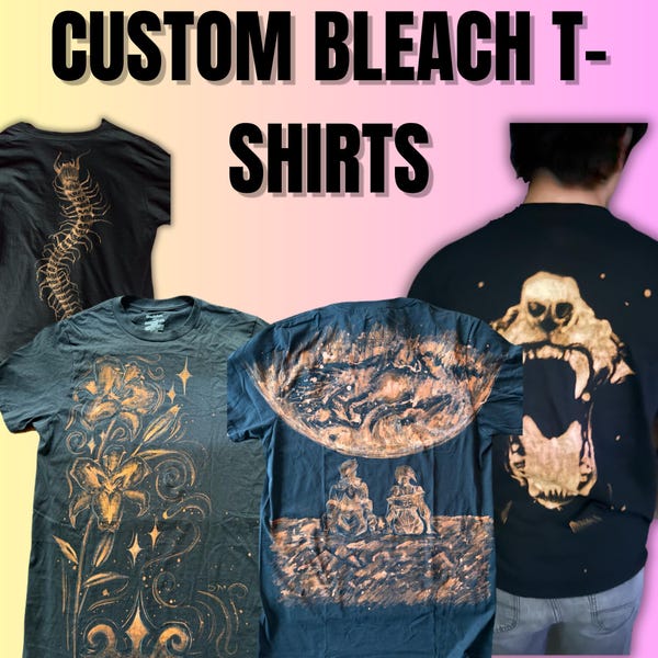 Bleach Painting Tshirt - Etsy