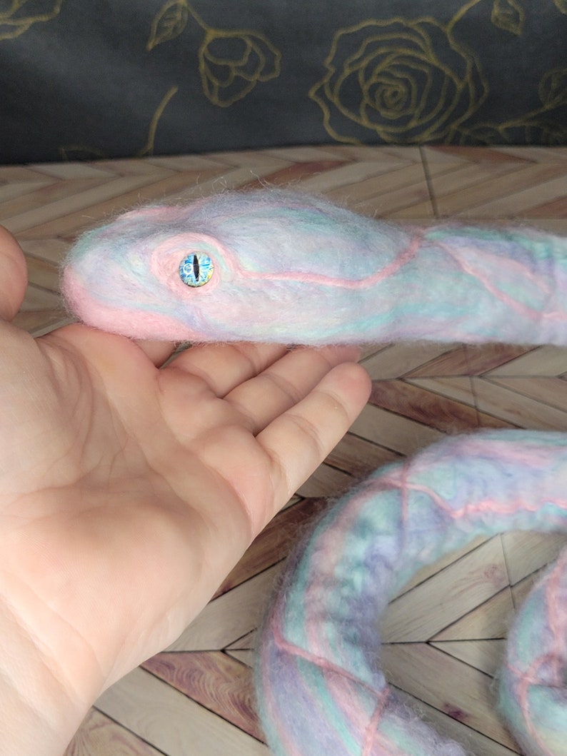 Needle Felted Cotton Candy Snake - Etsy