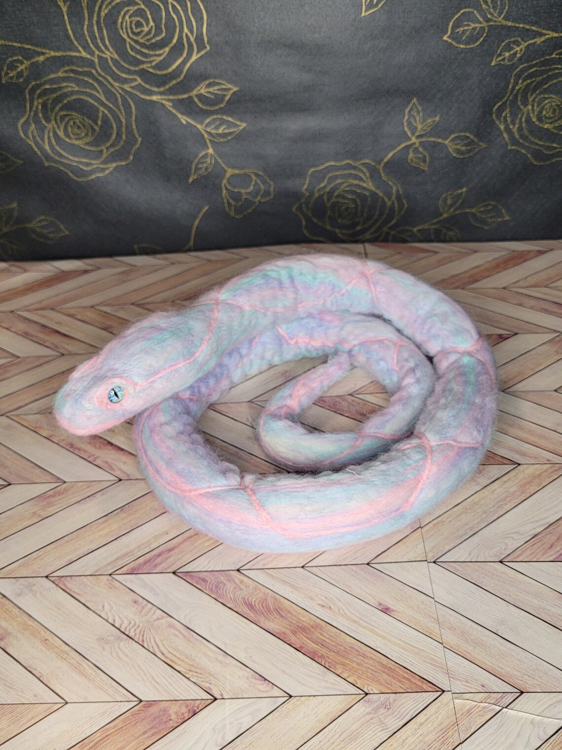 Needle Felted Cotton Candy Snake - Etsy