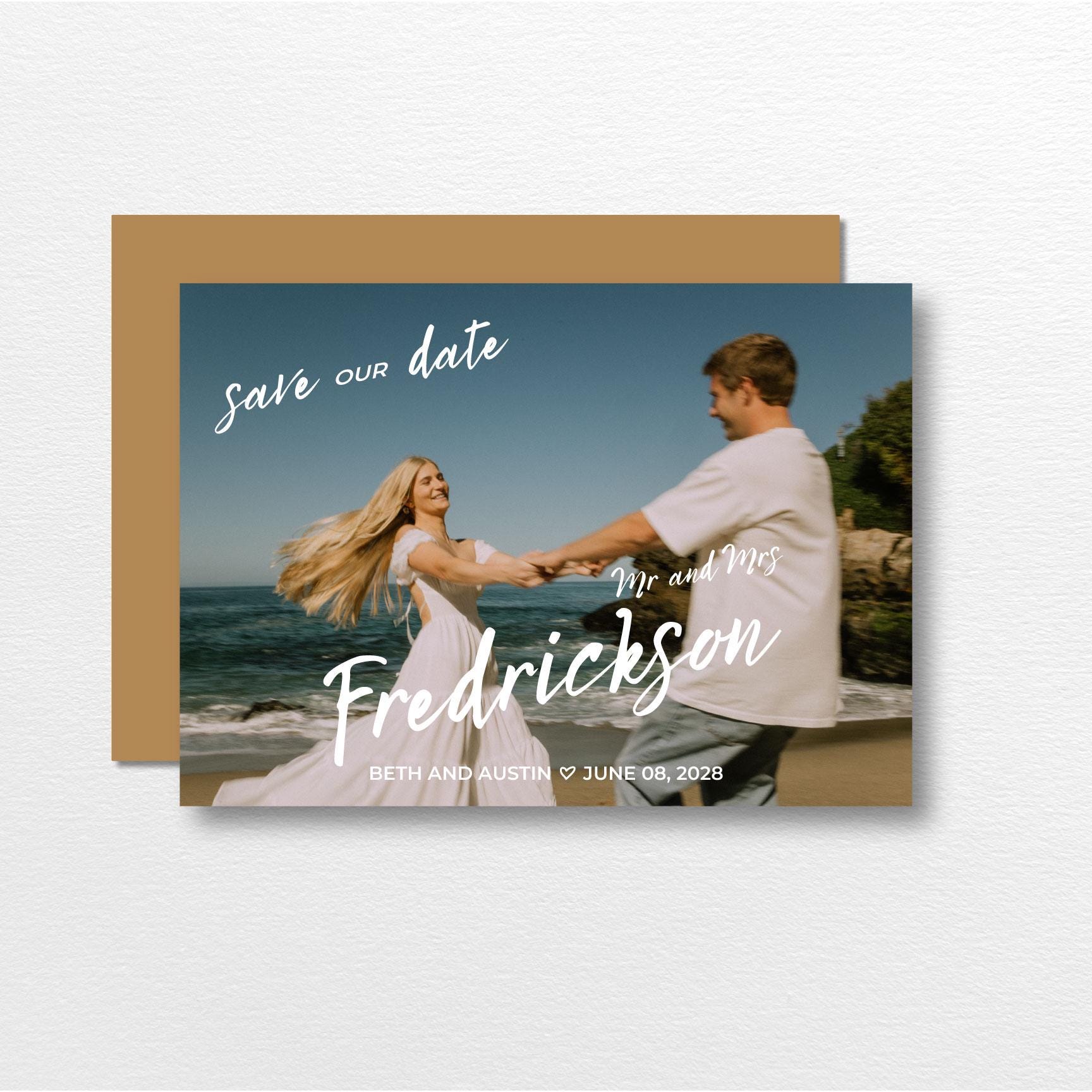 Save the Date Template, Save the Date With Photo, Boho Save the Date ...
