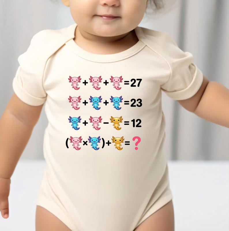 Axolotl Math Six Seven Youth T-shirts, Onesie®, Toddler, 67 Back to ...