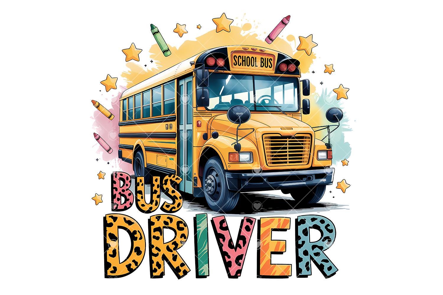 School Bus Driver Appreciation Png, Back to School Sublimation Design ...