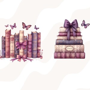 Coquette Pastel Watercolor Books Clipart, Reading Lover PNG, Reading ...
