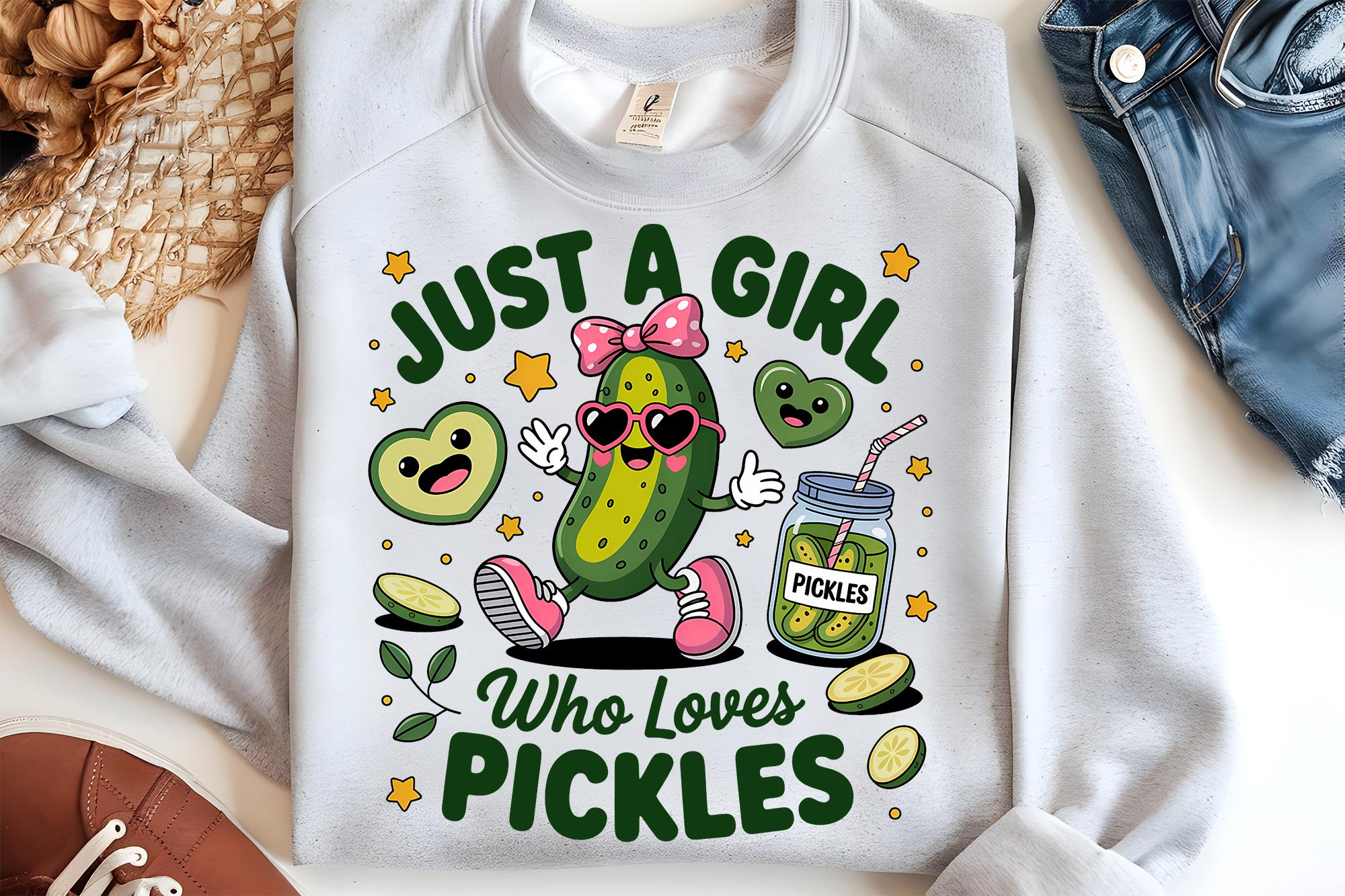 Funny Pickle Queen PNG, Just A Girl Who Loves Pickles, Cute Pink Crown ...