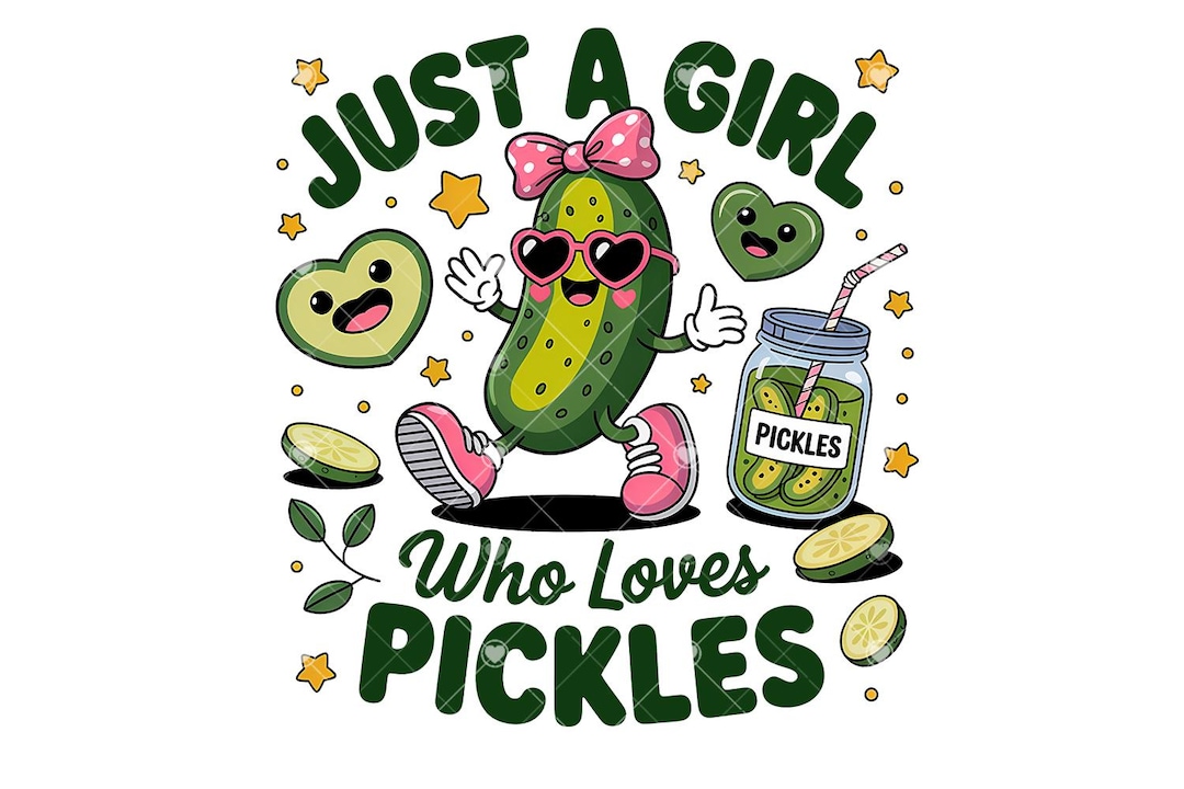 Funny Pickle Queen PNG, Just A Girl Who Loves Pickles, Cute Pink Crown ...