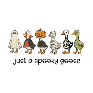 Spooky Goose PNG, Halloween Goose Sublimation, Retro Goose Halloween ...