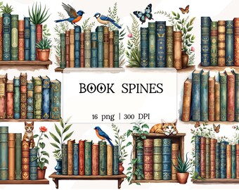 Shabby Cottage Book Border Bundle PNG Set, Instant Digital Download ...