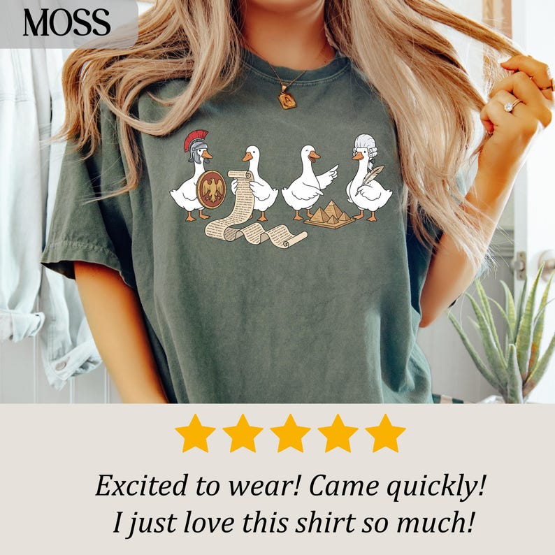 History Goose Comfort Colors® T-shirts, School Teacher Tee, World ...