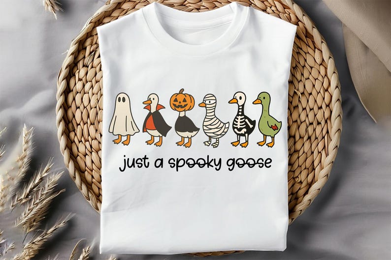 Spooky Goose PNG, Halloween Goose Sublimation, Retro Goose Halloween ...