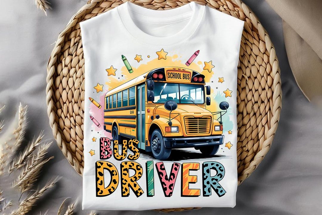 School Bus Driver Appreciation Png, Back to School Sublimation Design ...