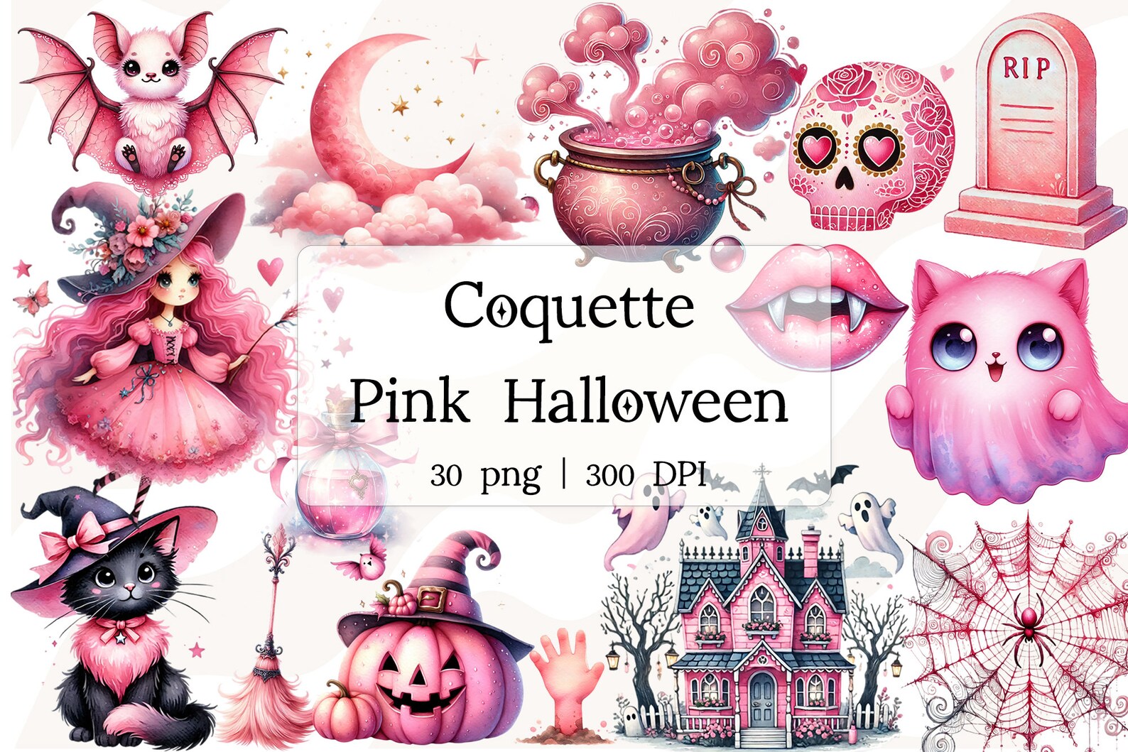 Pink Coquette Girly Halloween PNG Clipart, Girly Halloween Coquette ...