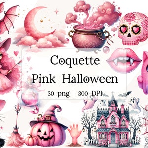 Pink Coquette Girly Halloween PNG Clipart, Girly Halloween Coquette ...