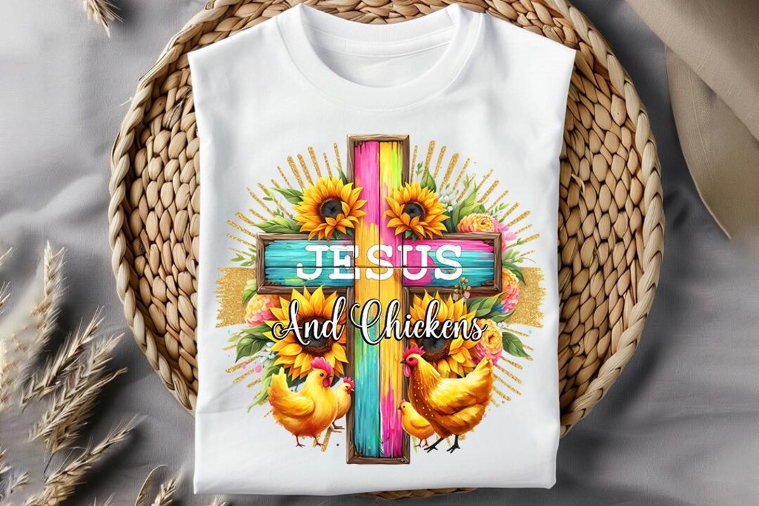 Jesus and Chickens PNG, Chicken Lover Digital Design, Jesus Lover Png ...