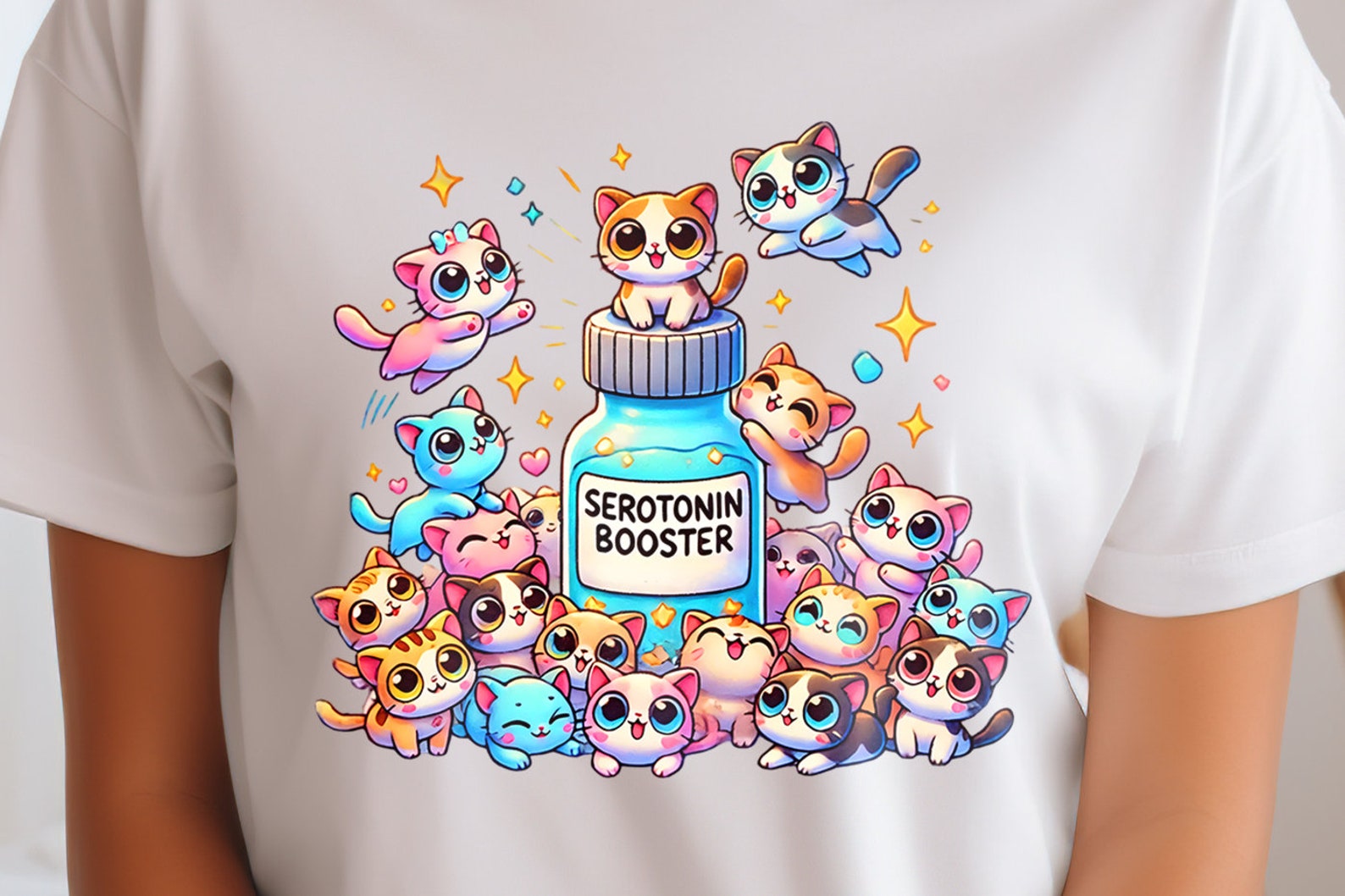 Serotonin Booster Cat PNG File, Cat Mom Graphic Tshirt PNG File, Cat ...