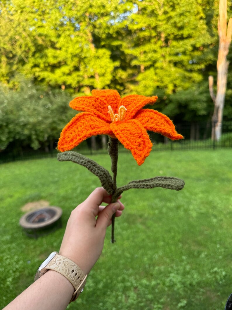 Crochet Lily Flower - Etsy