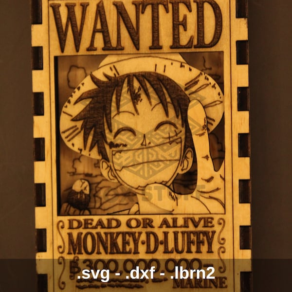 One Piece Wanted Laser Cut - Etsy