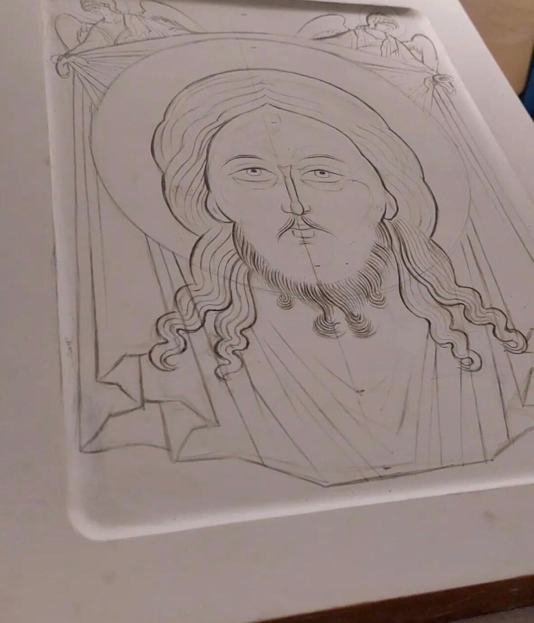 Hand-painted Icon of God, Religious Art (30x40) - Etsy