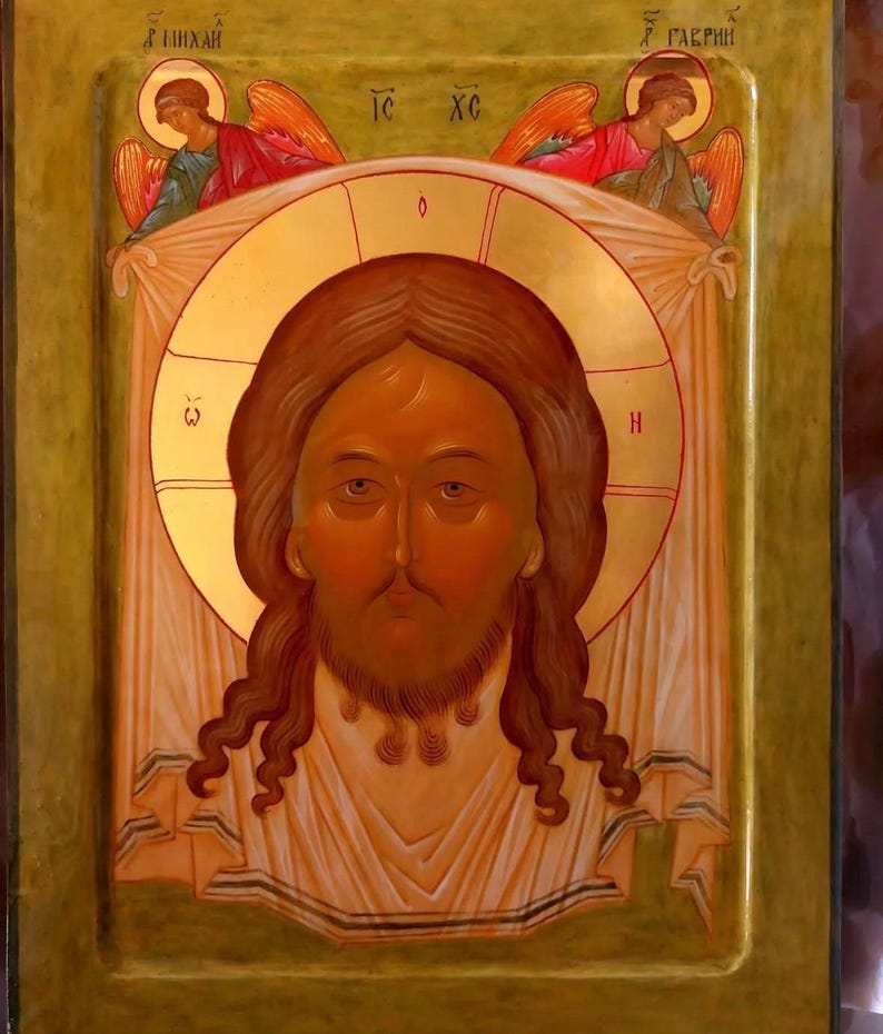 Hand-painted Icon of God, Religious Art (30x40) - Etsy