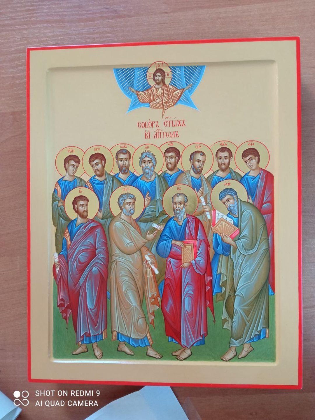 Hand Painted Icon of the Twelve Apostles, Orthodox Byzantine Art ...