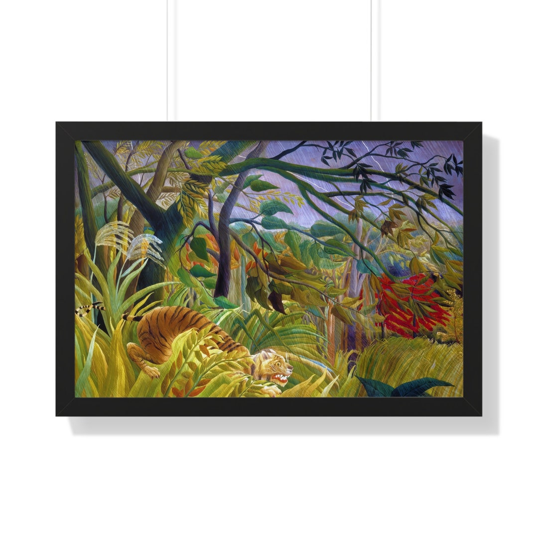 Tiger in a Tropical Storm by Henri Rousseau Framed Painting Art Print ...