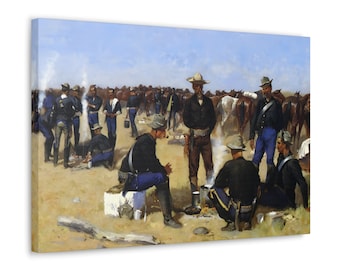 A Cavalryman's Breakfast on the Plains by Frederic Remington 1890 18x24 ...