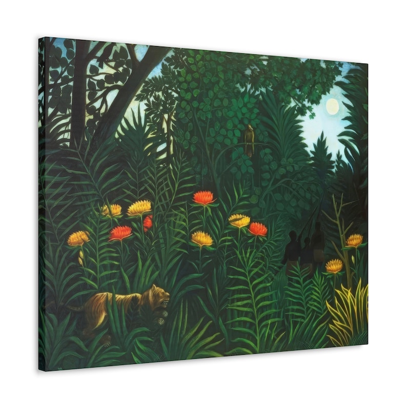 Exotic Landscape With Tigers and Hunters by Henri Rousseau Framed 3-D ...