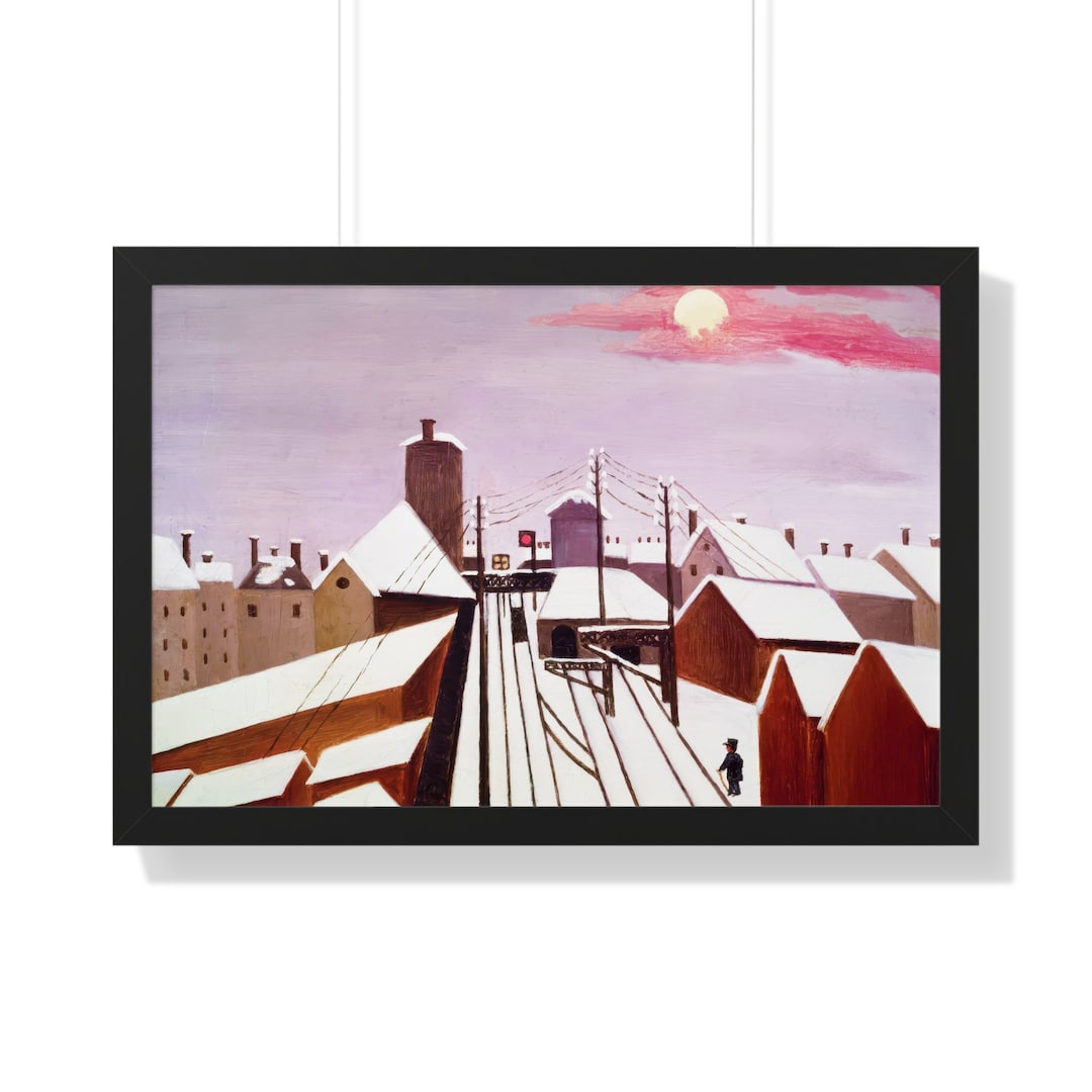 The Railway by Henri Rousseau Framed Painting Art Print Poster - Etsy