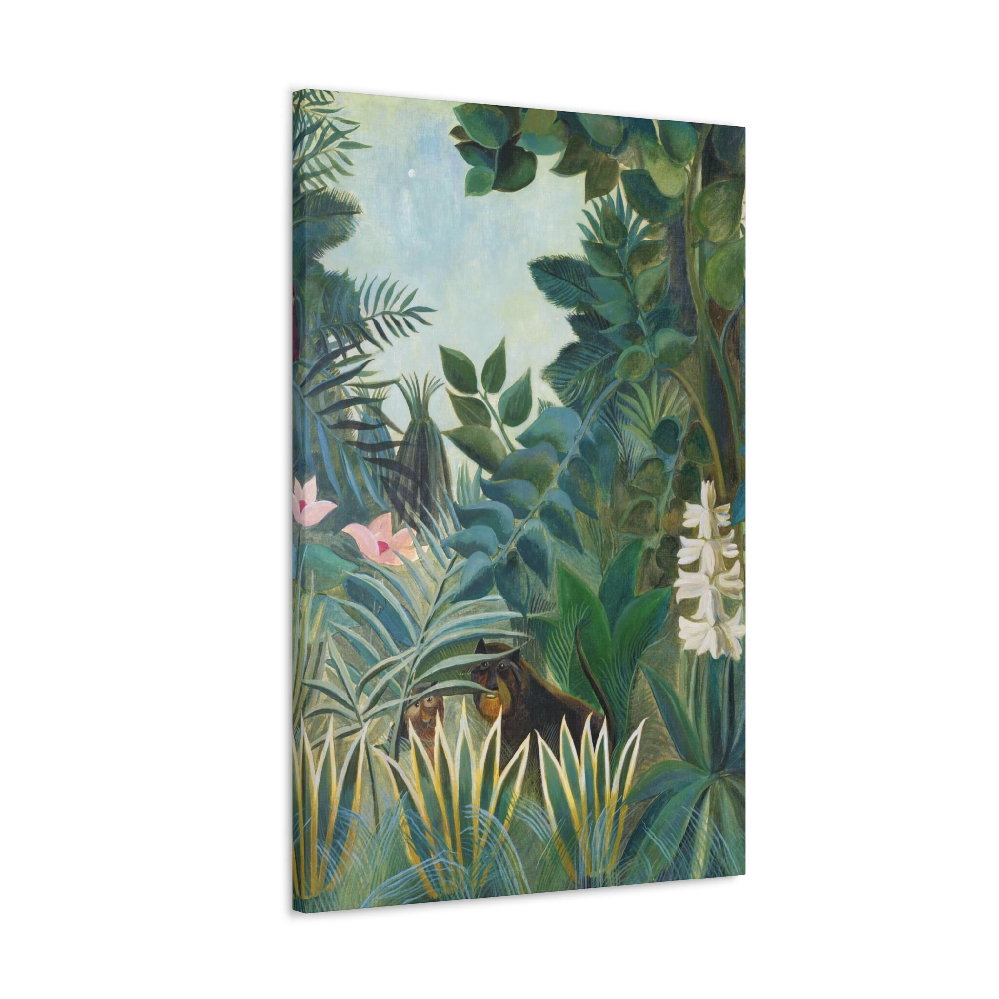 The Equatorial Jungle by Henri Rousseau Framed 3-D Canvas Painting Art ...