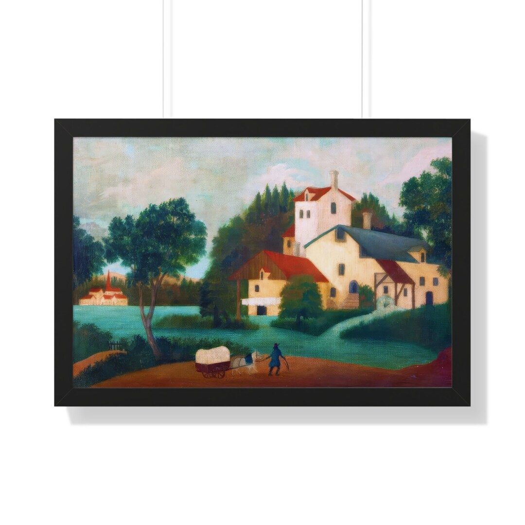 The Hitch in Front of the Mill by Henri Rousseau Framed Painting Art ...