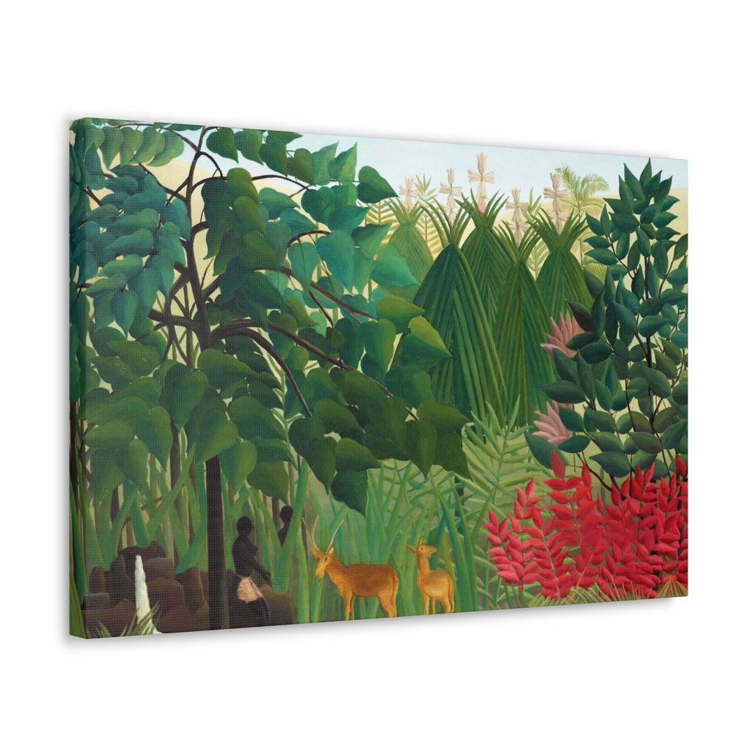 The Waterfall by Henri Rousseau Framed 3-D Canvas Painting Art Print ...
