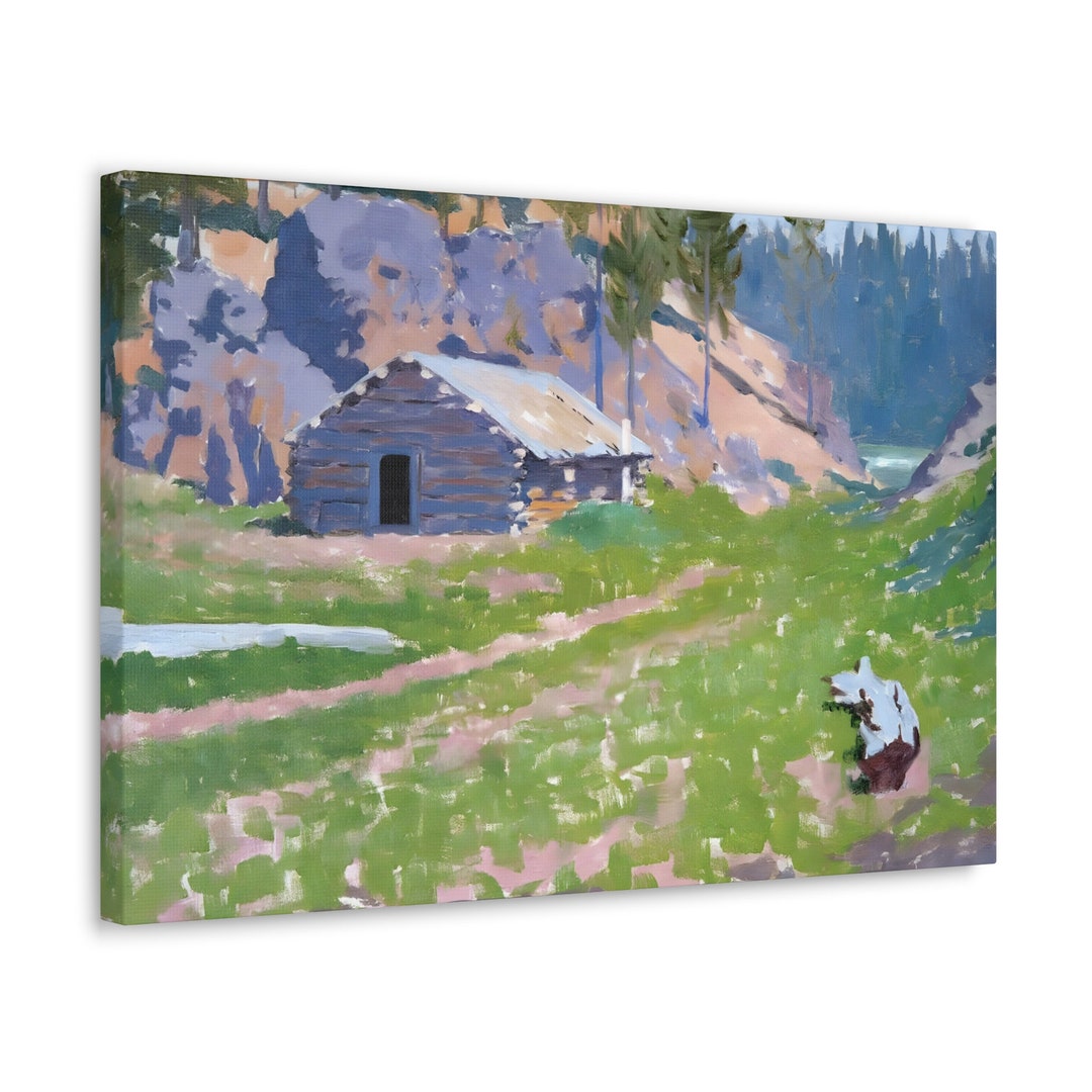 Squatters Cabin by Frederic Remington Framed 3-D Canvas Painting Art ...