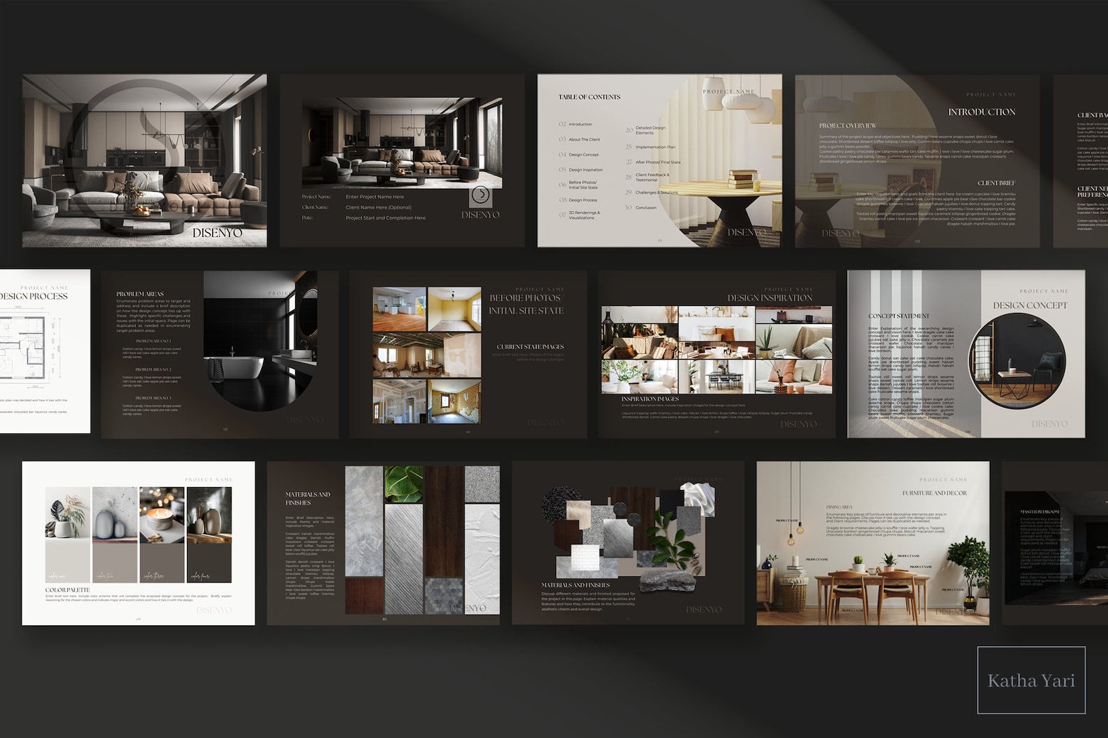 Editable Interior Design Canva Template for Corporate and Creative ...