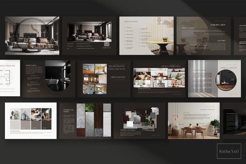 Editable Interior Design Canva Template for Corporate and Creative ...
