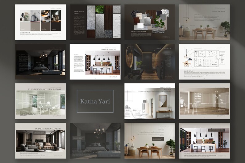 Editable Interior Design Canva Template for Corporate and Creative ...