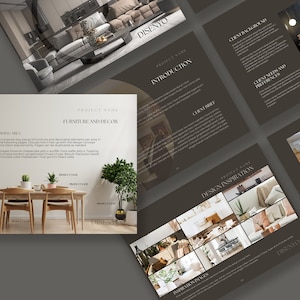 Editable Interior Design Canva Template for Corporate and Creative ...